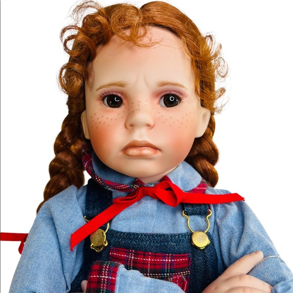 Toys | Vintage Kelly Rubert Hannah Rose Porcelain Doll In Overalls With ...